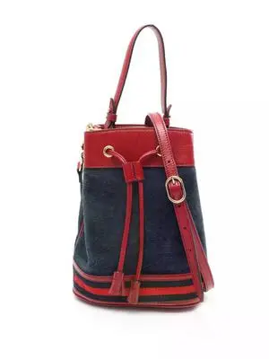 Gucci 2016-2026 Small Suede Ophidia Bucket Satchel - Blue