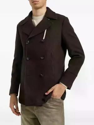 CAMPLIN Double-breasted Long-sleeve Coat