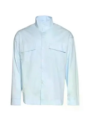 Rhude High-neck Flap-pocket Shirt - Blue