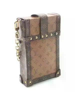 LOUIS VUITTON Monogram Trunk Vertical Shoulder Bag - Brown