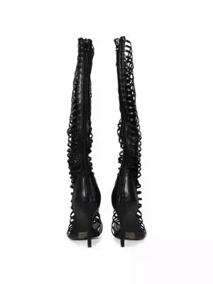 NIIHAI Lock Up Open-toe Heeled Sandals - Black