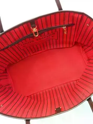 LOUIS VUITTON Damier Ebene Neverfull Tote Bag