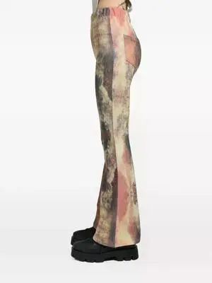 VIVAMUS Earth Tie-dye Flared Trousers
