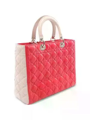 Dior Christian Dior Cannage Tote Bag Red
