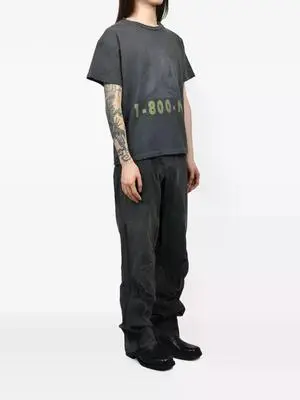 NO BISHOP NO KING 1-800-no Graphic-print Washed T-shirt