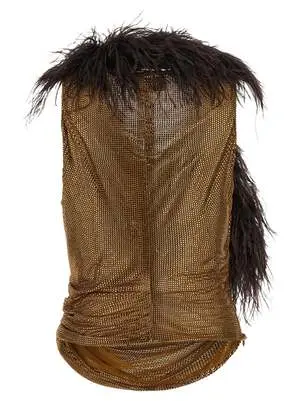 Giuseppe Di Morabito Mesh And Feather Top