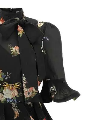 Zimmermann Pleated Sleeved Dress