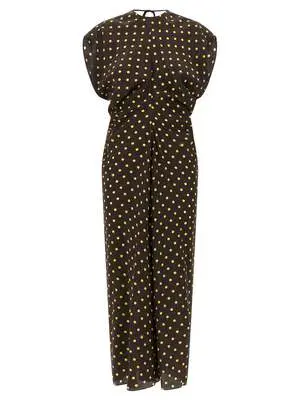 Marni Polka Rhythm Dress - Brown