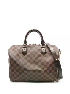 LOUIS VUITTON 2015 Damier Ebene Speedy Bandouliere 30 Satchel - Brown