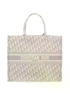 Dior 2018-2026 Large Oblique Book Tote Bag - Grey