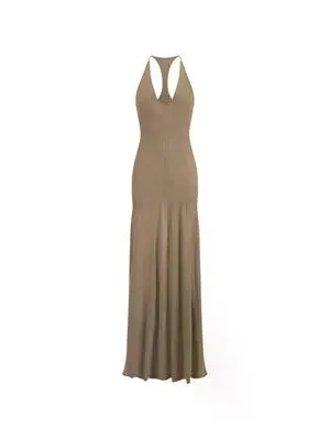 OUDE WAAG Ripple Ribbed-knit Maxi Dress - Green