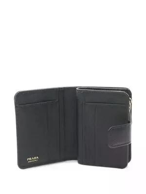 Prada Saffiano Triang Bi-fold Wallet