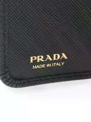 Prada Saffiano Triang Bi-fold Wallet