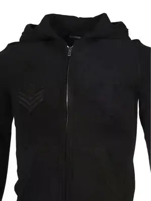 604SERVICE Army Patch-detail Zip-up Hoodie