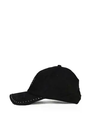 ALICE HOLLYWOOD Stud-embellished Distressed Cap