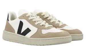 VEJA V-10 Chromfree Low-top Sneakers - White/beige/black