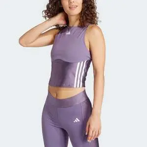 Adidas Hyperglam Shine Crop Tank Top Asia Sizing 'pueple