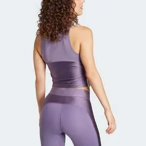 Adidas Hyperglam Shine Crop Tank Top Asia Sizing 'pueple
