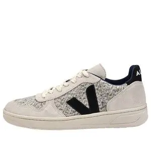 VEJA V-10 Flannel Snow Black Sneakers - Flannel Snow/black