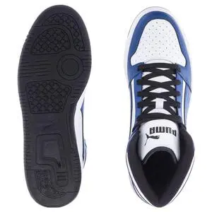 PUMA Rebound Layup High Top Sneakers - White/blue/black
