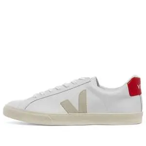 VEJA Esplar Logo Leather Sneakers - White/red