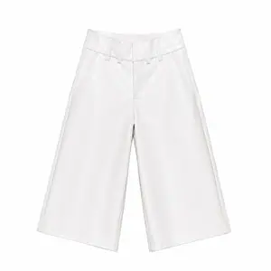 HEDARE Capri Leather Trousers - White
