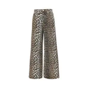 GANNI Leopard-print 'lari' Jeans - Multicolor