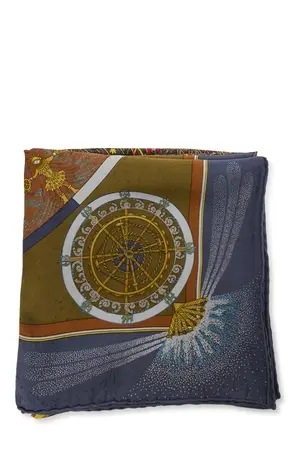 Hermès Multicolor 'feux D'artifice' Silk Scarf 90 - Grey