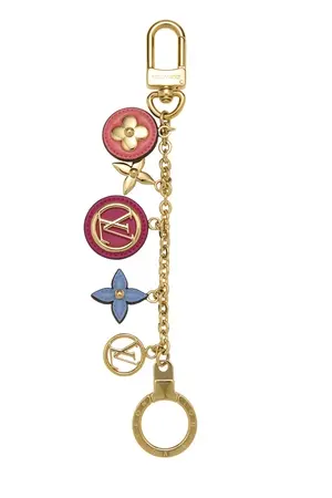 LOUIS VUITTON Multicolor & Gold Preppy Flower Bag Charm - Multi