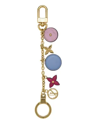 LOUIS VUITTON Multicolor & Gold Preppy Flower Bag Charm - Multi