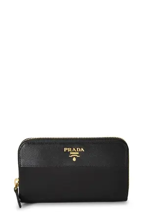 Prada Nylon & Zip Around Wallet - Black