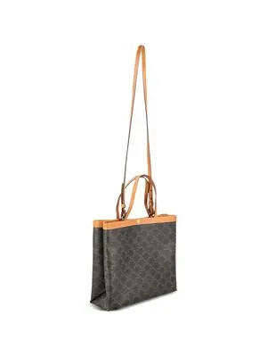 Celine Square Triomphe Canvas Small Tote