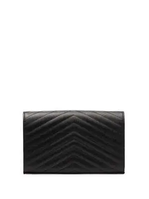 Saint Laurent Cassandre Leather Wallet On Chain