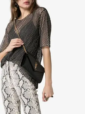 Saint Laurent Cassandre Leather Wallet On Chain