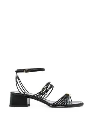 Celine Triomphe Leather Sandals - Multicolor