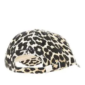 GANNI Leopard-print Organic Cotton Baseball Hat