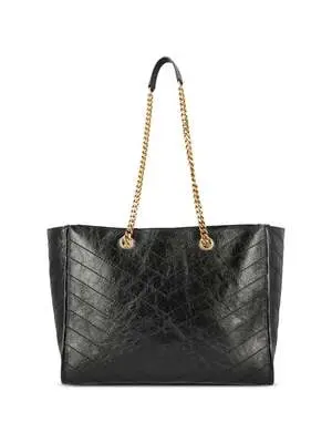 Saint Laurent Niki E/w Suede Leather Tote