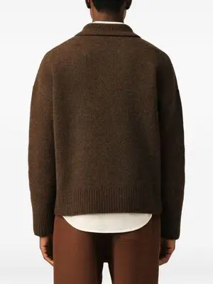 AMI Paris De Coeur Wool Polo Sweater