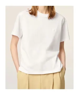 AMI Paris De Coeur Logo T-shirt - White