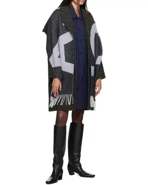 A.p.c. Logo-embroidered Fringed-edge Scarf
