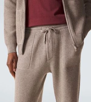 Brunello Cucinelli Ribbed-knit Cashmere Sweatpants