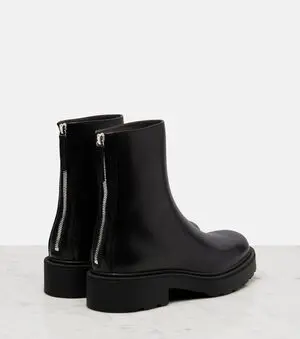 THE ROW Nobilis Fast Leather Ankle Boots