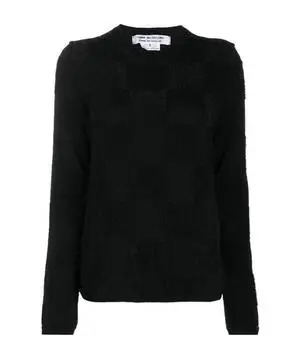 Comme Des Garçons Textured Square Knit Jumper - Black