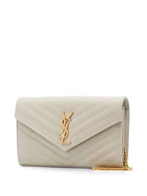 Saint Laurent Cassandre Leather Wallet On Chain