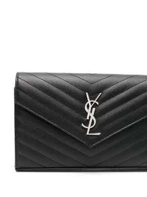 Saint Laurent Cassandre Leather Wallet On Chain