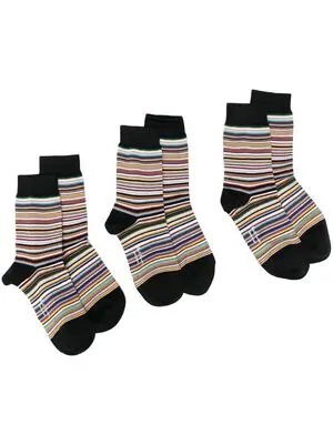 Paul Smith Signature Stripe Socks 3pack - Multicolor