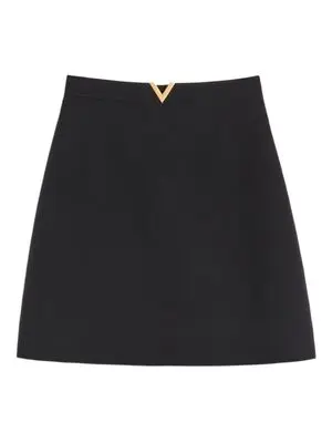 Valentino Garavani Vlogo Signature Wool And Silk Skirt - Multicolor