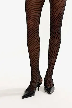 Swedish Stockings Fp X Zebra Tights - Black