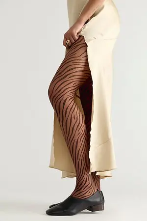 Swedish Stockings Fp X Zebra Tights - Brown
