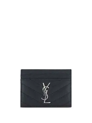 Saint Laurent Cassandre Leather Card Case - Multicolor